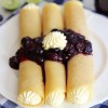 Crepes with Key Lime Custard and Blueberry Sauce
