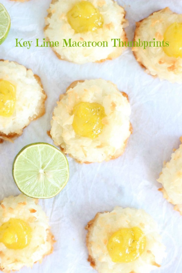 Key Lime Macaroon Thumbprints