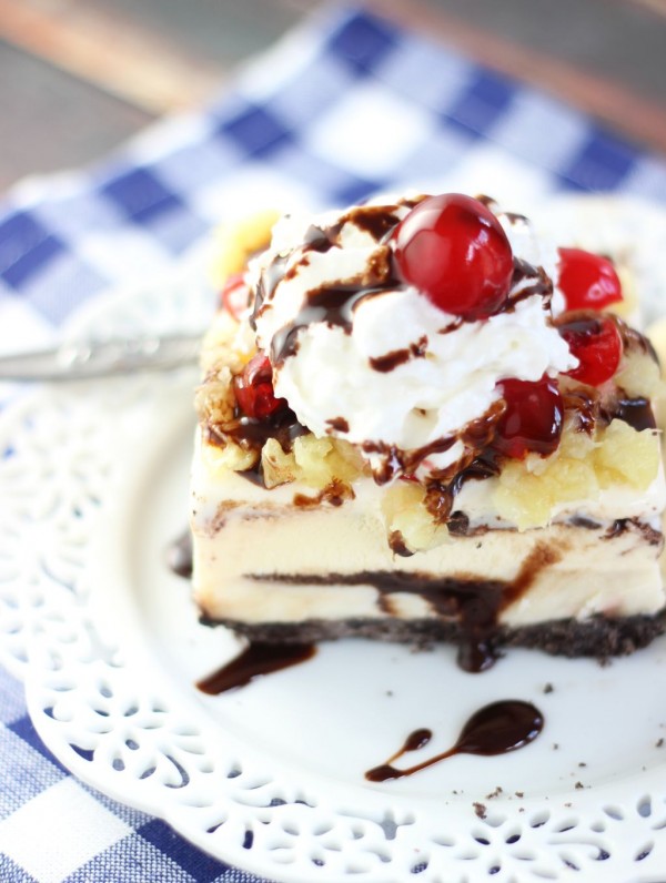 Banana Split Ice Cream Dessert