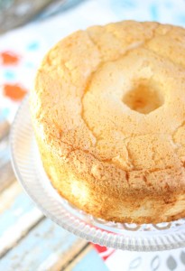 Lemon Raspberry Angel Food Cake