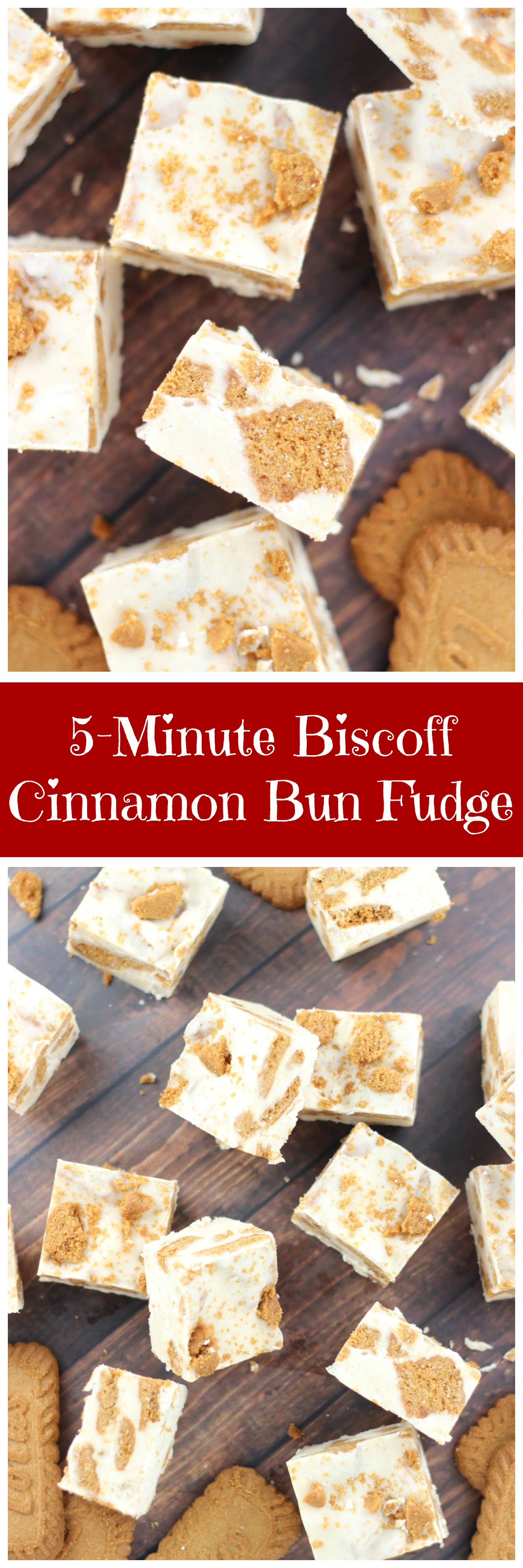 5-Minute Biscoff Cinnamon Bun Fudge