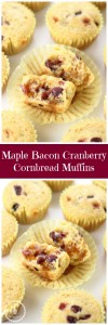 Maple Bacon Cranberry Cornbread Muffins