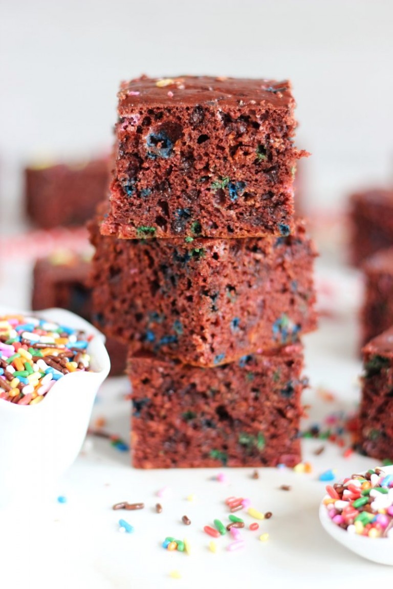 Red Velvet Funfetti Protein Bars
