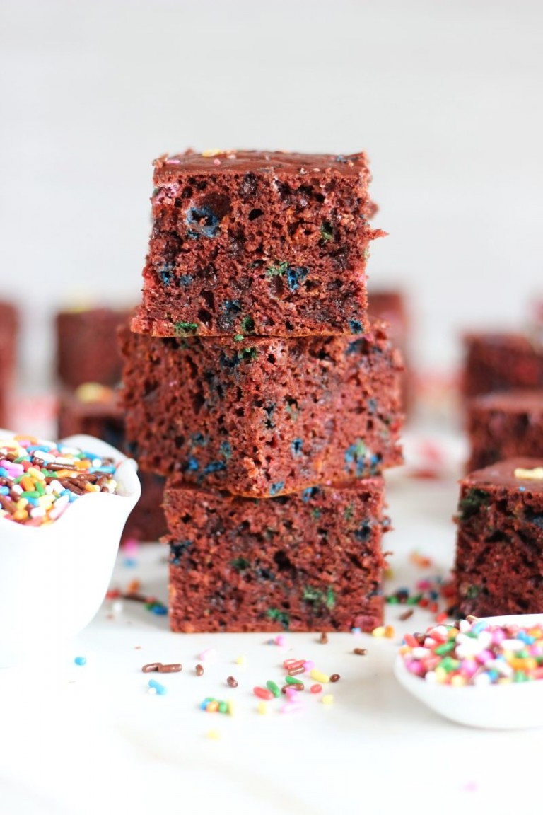 Red Velvet Funfetti Protein Bars