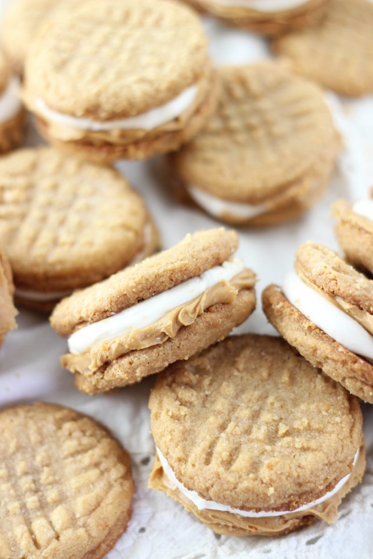 Fluffernutter Cookie Sandwiches