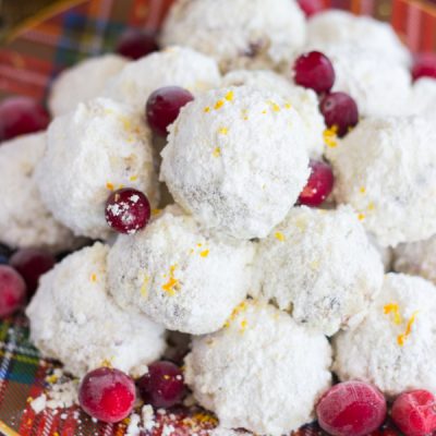 Cranberry Orange Snowballs