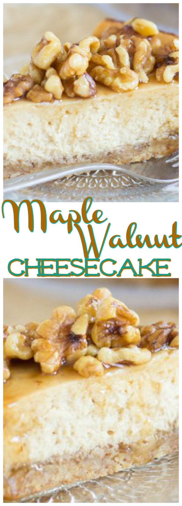 Maple Nut Cheesecake with Walnut Crust - The Gold Lining Girl