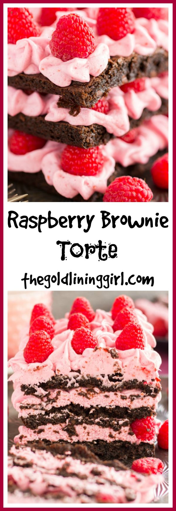 Raspberry Brownie Torte