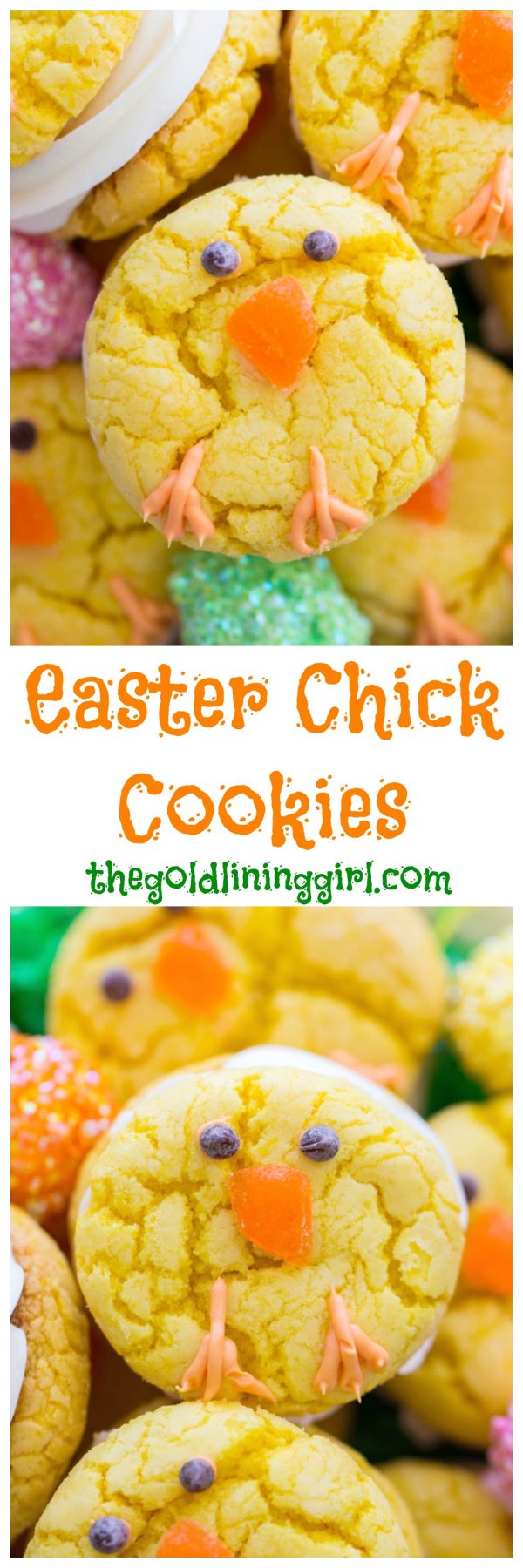 Easter Chick Cookies - The Gold Lining Girl