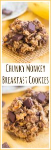 Breakfast Chunky Monkey Cookies - The Gold Lining Girl