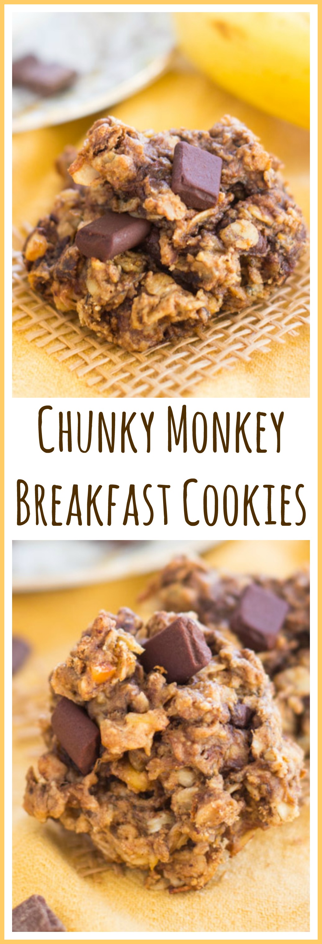 Breakfast Chunky Monkey Cookies - The Gold Lining Girl