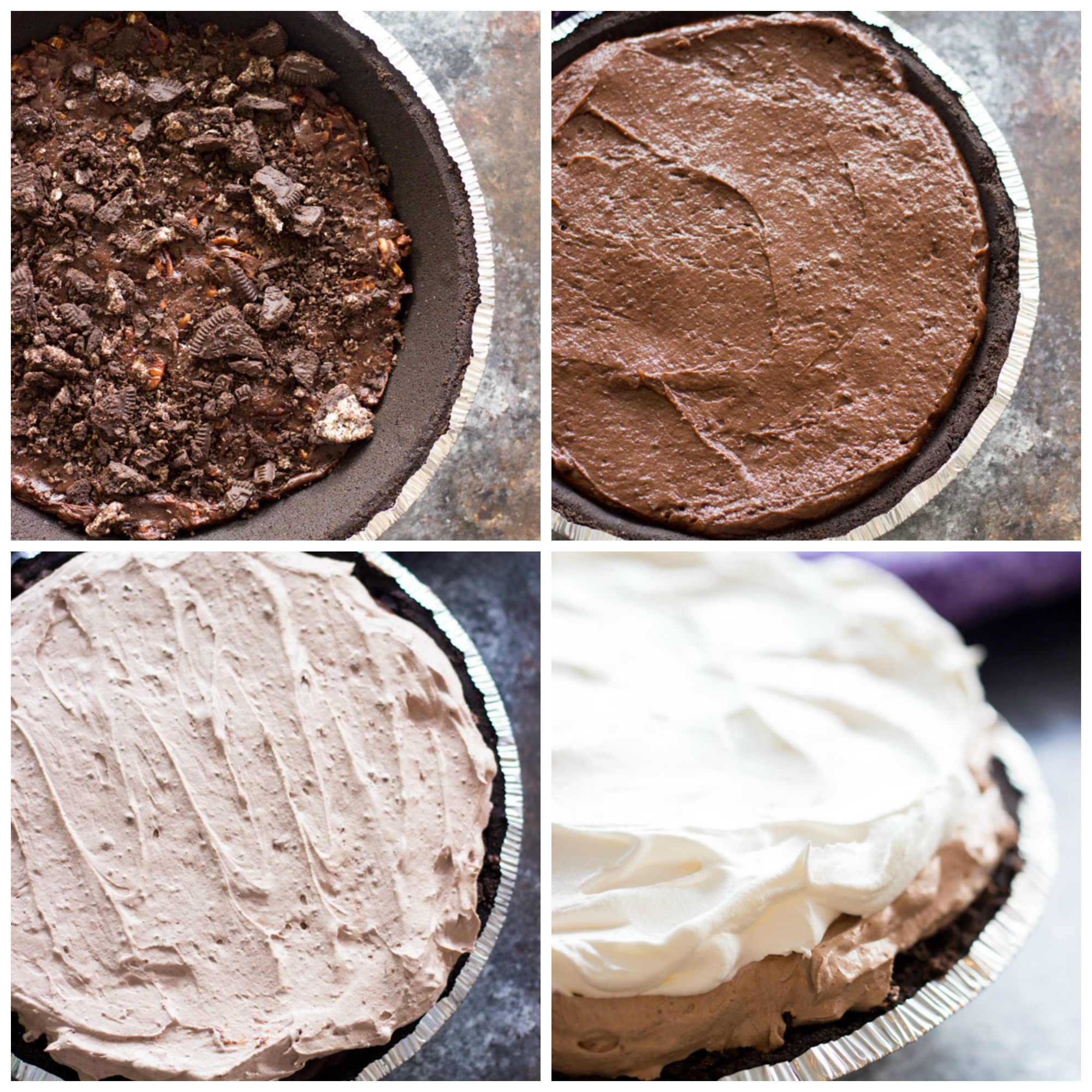 Quadruple Layer Chocolate Pudding Pie Recipe - The Gold Lining Girl