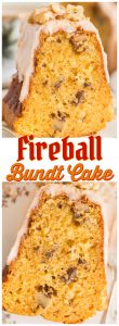 Fireball Cake with Fireball Glaze - The Gold Lining Girl