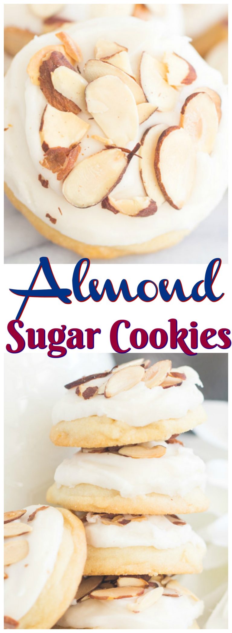 Simple & Perfect Iced Almond Cookies - The Gold Lining Girl