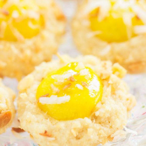 Coconut Macadamia Key Lime Thumbprints - The Gold Lining Girl