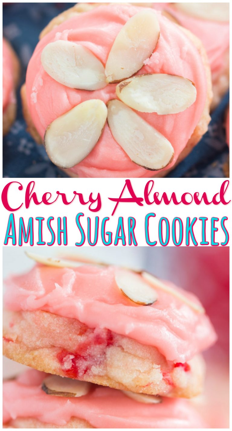 Cherry Almond Amish Sugar Cookies - The Gold Lining Girl