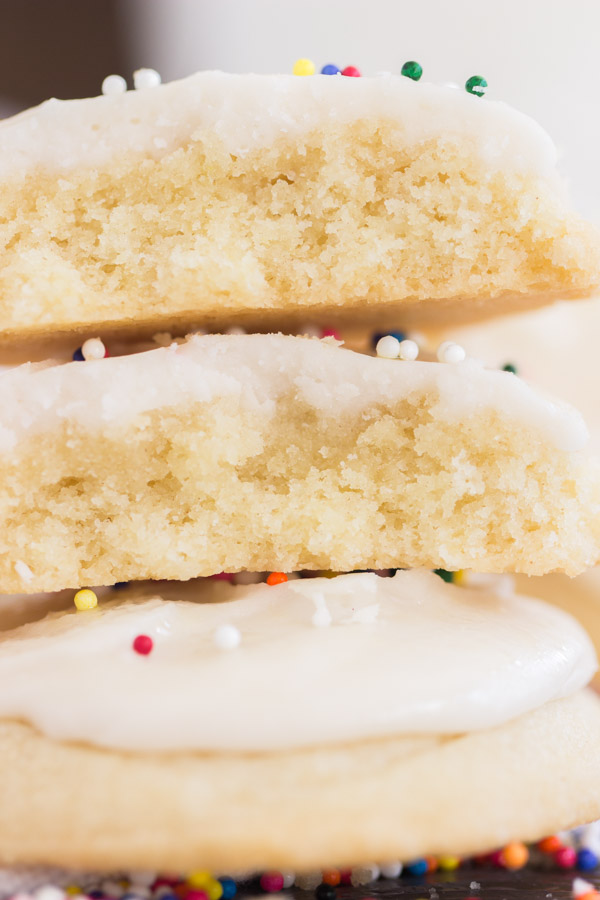 Iced Vanilla Amish Sugar Cookies - The Gold Lining Girl