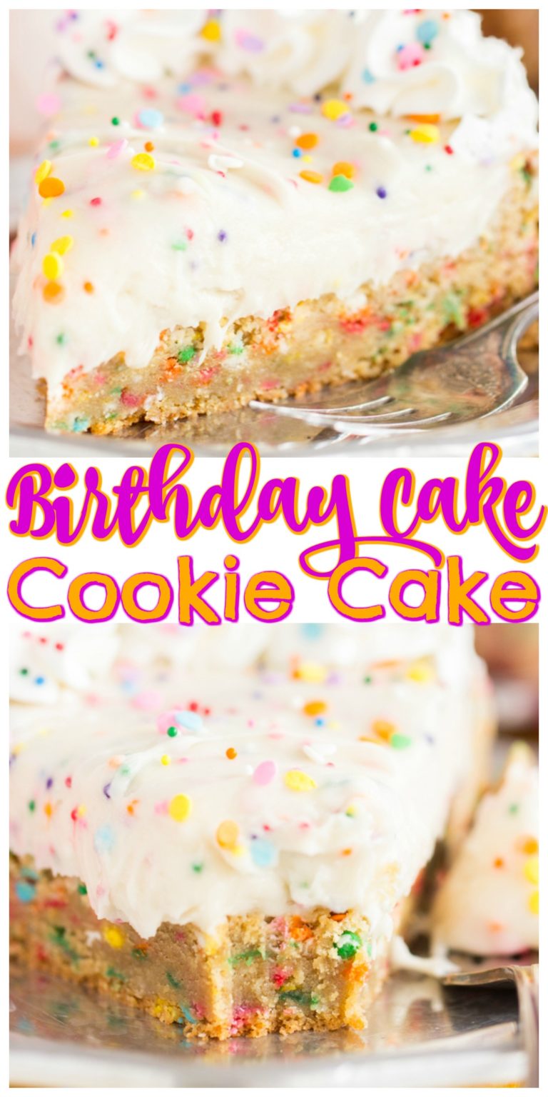 Birthday Cake Funfetti Sugar Cookie Cake • The Gold Lining Girl