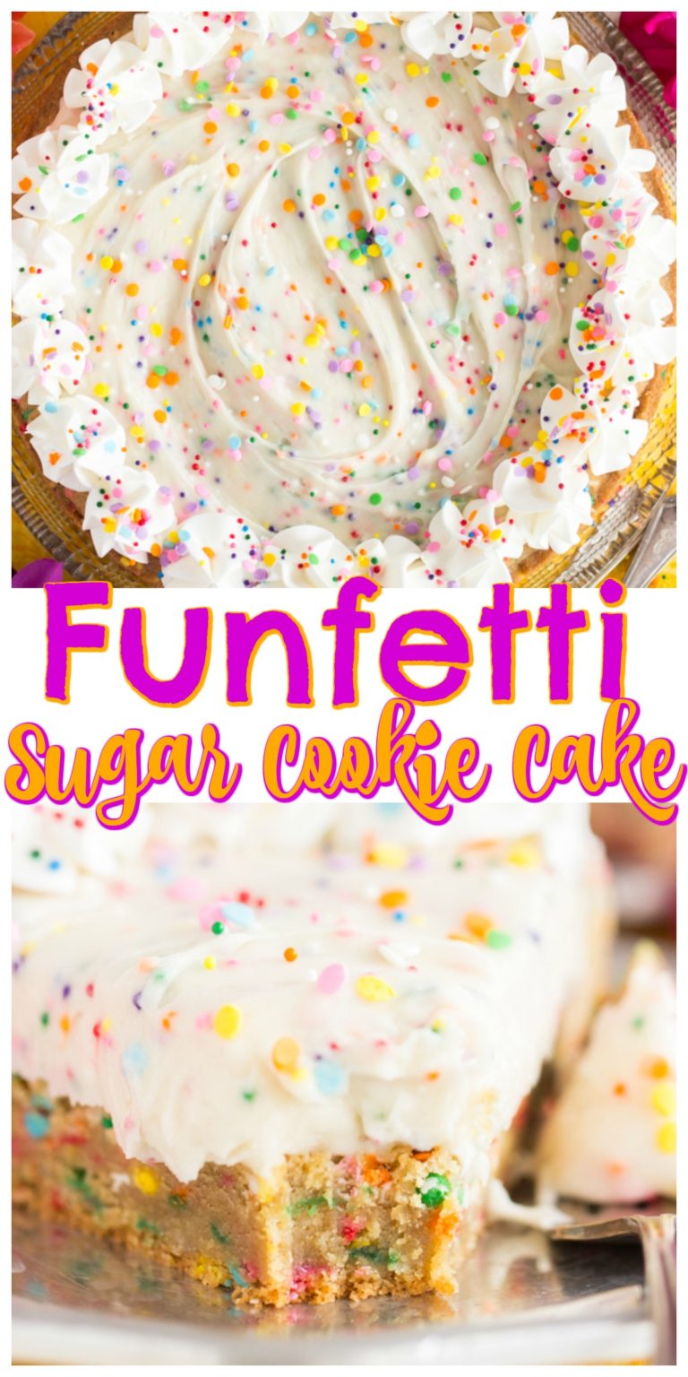 Birthday Cake Funfetti Sugar Cookie Cake • The Gold Lining Girl